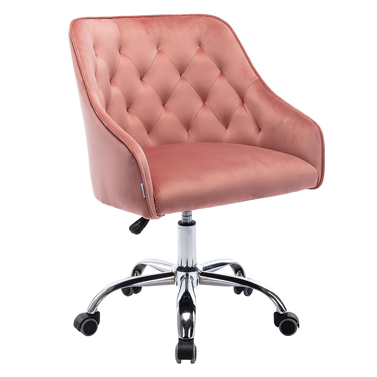INCLAKE Home Office Chair, Swivel Shell Chair with Adjustable Height & Wide Backrest & Sloped Armrest, Modern Leisure Task Desk Chair for Living Room Bedroom, Pink