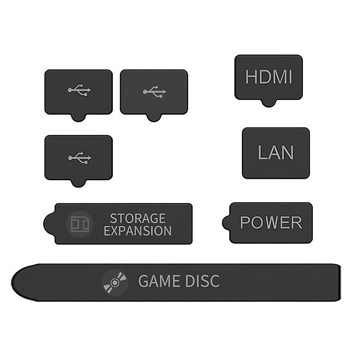 8 Pcs Dust Proof Cover For X-BOX Series S X Console Accessories Silicone Guard Set Dust Proof Stoppers