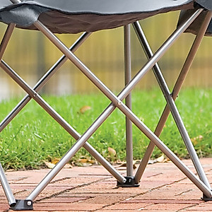 Coleman Camping Chair with 4 Can Cooler | Chair with Built In 4 Can Cooler, Grey/Black