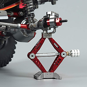 DKKY 1/10 RC Scale Jack Height Stands Adjustable Simulation Jack Tool Compatible with TRX-4 Axial SCX10 Wraith Tamiya CC01 RC4WD D90 1/10 RC Crawler Car