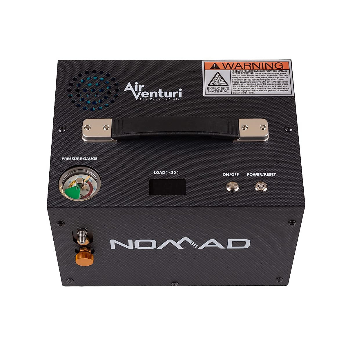 Air Venturi Nomad III 4500 PSI Portable PCP Compressor Black