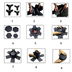 Explosion Gift Box Set,DIY Photo Album Box,Surprise Exploding Love Box for Couples,Sentimental Gift for Wedding Box,Birthday Party,Boyfriend,Girlfriend,Scrapbook Style DIY Photo Album,Memory Box