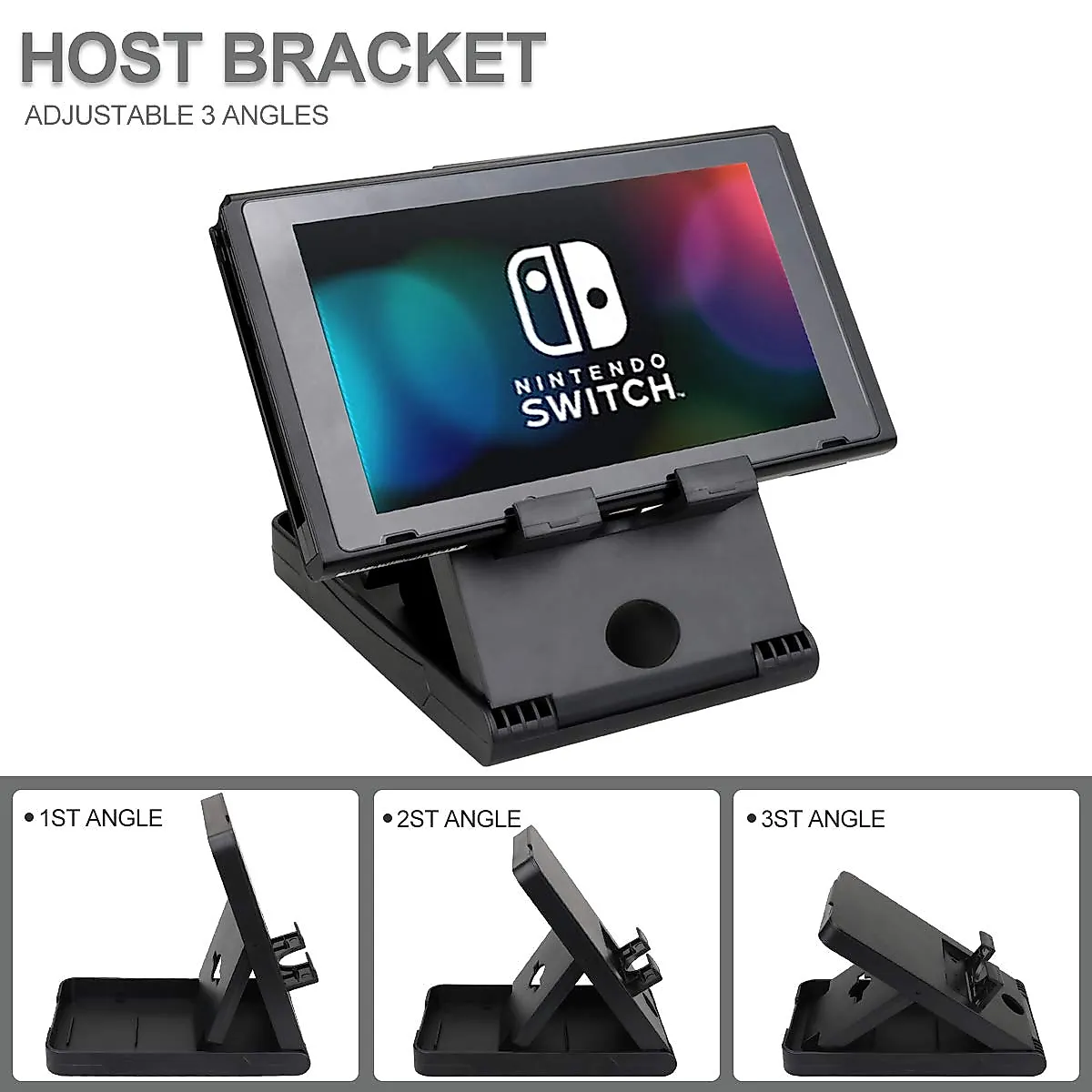 Switch Accessories Bundle, Kit with Carrying Case, Protective Case with Screen Protector, Compact Playstand,Game Case, Joystick Cap, Charging Dock, Grip and Steering Wheel for Nintendo Switch(20-in-1)