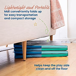 ECR4Kids SoftZone Square Dance Activity Mat, Folding Playmat, Contemporary