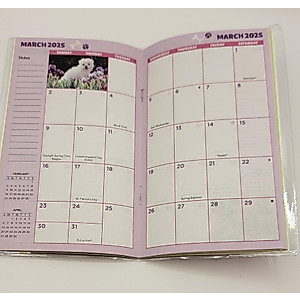NB 2024-2025 Puppies 2 Year Planner Calender Mini Pocket Sized Organizer Puppy Lovers Corgi