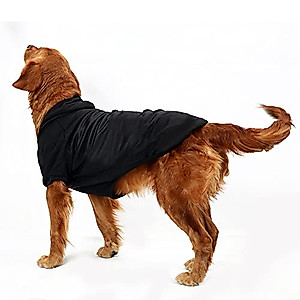 Dog Hoodie, Comfortable Soft Breathable Warm Dog Clothes, Outdoor Sports Dog Face Hoodie, for Small, Medium, and Large Dogs (Large, Black)