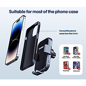 Risingstar Wireless Car Charger, 15W Fast Wireless Car Charger Mount, Auto-Clamping Alignment Windshield Dashboard Air Vent Cell Phone Holder for iPhone 14/13/12/11/pro/X/8, Samsung S20/S10/S9/S8