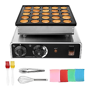 Dyna-Living Mini Dutch Pancake Maker 25PCS Commercial Mini Pancake Maker Non-stick Dorayaki Maker Electric Dutch Pancake Baker 950W Mini Pancake Dutch Machine for Home Kitchen