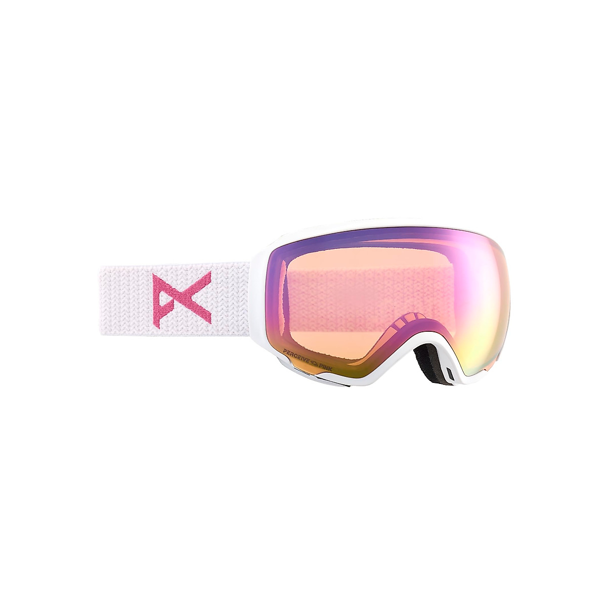 Anon WM1 Womens Goggles + Bonus Lens + MFI Face Mask, Frame: White, Lens: Perceive Cloudy Pink
