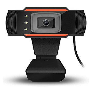 SYVI Webcam HD Webcam with Mic,Software Control and Privacy Mask, USB PC Camera,Plug and Play,for Meetings and Video Calls,Black