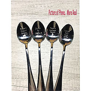 KEYCHIN Oatmeal Lovers Spoon Fitness Cereal Healthy Eating Gift Workout Diet Spoon My Oatmeal Spoon Engraved Stainless Steel Spoon for Dad Mom Papa Nana (Papa's Oatmeal spoon)