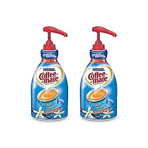 NESTLE COFFEE-MATE Coffee Creamer, French Vanilla, 1.5L liquid pump bottle, Special Size 2Pack