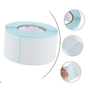 NUOBESTY Barcode Printing Paper Rectangles Label Thermal Heat Transfer Label Food Date Labels Expiration Labels Kitchen Label Printer Sticker Printer Name Stickers Heat Sensitive