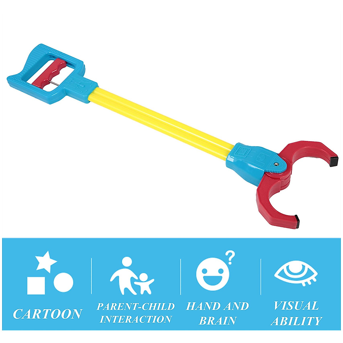 Children Grabber Toy, Hand Grabber Toys, Flexible to Move Plastic Material Sturdy for Kids Children(Yellow)