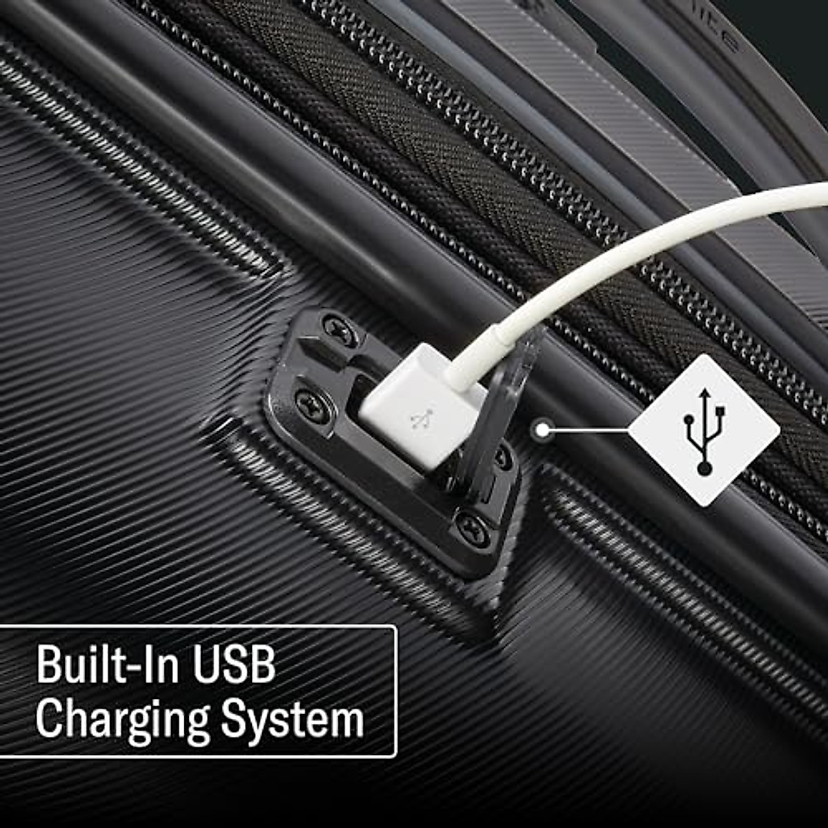 Samsonite Omni 2 Hardside Expandable Luggage with Duel Spinner Wheels, Midnight Black, 3-Piece Set (CO/MED/LG)