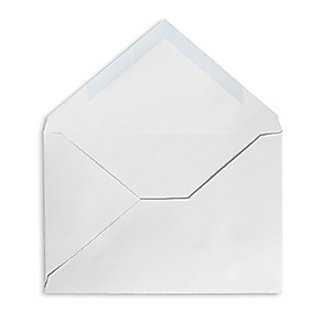 100 White A2 Invitation Envelopes - 4-3/8 X 5-3/4 Inches, 24 lb, White, GUMMED Closure, 100 Envelopes - Ideal for Invitations, Greetings, RSVP, Photo, Wedding Announcement Cards (36100)