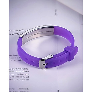 JF.JEWELRY Personalized Medical Alert ID Bracelet | Silicone & Stainless Steel Medical Emergency Bracelet Free Engraved,Adjustable 5.0-7.5 inches