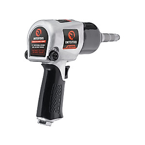 INTERTOOL Air Impact Wrench, 1/2-Inch Square Drive, 3” Extended Anvil, Truck & Car Tires, Auto & Construction Repair PT08-1103