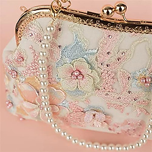 ZLXDP Embroidered Women's Shoulder Wedding Handbag Women's Evening Bag Women's