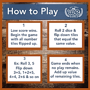 WE Games Mini Shut The Box Game Wooden - 5.5 inches, 9 Number Flip Tiles, Travel Size, Travel Games, Birthday Gifts, Math Games, Home Decor, Living Room Decor, Table Decor