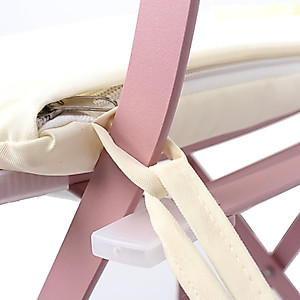 LUMISOL 3 Piece Folding Patio Bistro Set, Premium Steel Patio Furniture Sets, Foldable Patio Table and Chairs Set with Removable Cushions for Patio, Backyard, Balcony, Poolside, Pink