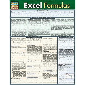 Excel Formulas QuickStudy Laminated Study Guide (QuickStudy Computer)