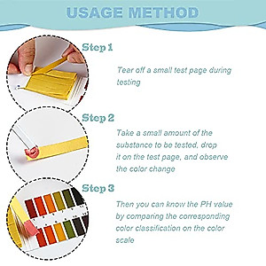 6 Packs pH.1-14 Litmus Strips Tester Paper, pH Test Strips, pH Extensive Test Paper for Water Saliva Urine Soil (6)