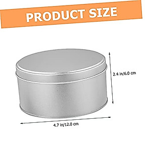 HEMOTON 2pcs Tinplate Box Christmas Crackers Mini Cake Candy Gift Wedding Candy Box Candles Tins Box Tinplate Empty Tins Cookie Tins with Lids Cookie Storage Large Cookie Tins Silver Tea