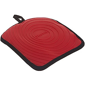 Starfrit 8" Silicone/Cotton Pot Holder/Trivet, Red