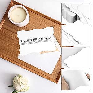 WYOMER 100 Sheets White Blank Kraft Cards, Thick Paper Greeting Cards, White Card Stock Paper for Menus Cards, DIY Gift Cards, Wedding Invitation Cards(5'' x 7'')