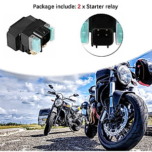 Starter Solenoid Relay for Yamaha ，ATV Starter Solenoid for YFM 350 400 450 660 - Raptor Grizzly Kodiak Wolverine Big Bear -for Yamaha 2003 2004 2005 2006 2007 2008 (2 Pack) by Lucky Seven