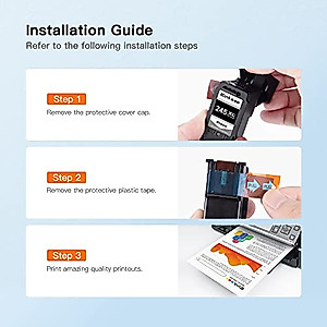E-Z Ink (TM) Ink Cartridge Replacement for Canon 245XL PG-245XL PG245XL PG-243 Compatible with Pixma TS3120 MG2520 MX492 TR4520 TS202 MG2525 MG3022 MG2522 MG2922 (2 Black)