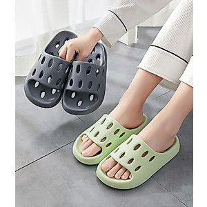 Cozshoery Shower Slippers for Women and Men, Quick Drying Pool Slides Lightweight Beach Sandals with Drain Holes