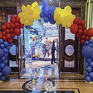 Carnival Balloons Kit,Circus Theme Party Decorations,150 Pcs Red Blue Yellow golden Rainbow Confetti Balloons,for Graduation Rainbow Carnival Decorations Birthday Party Supplies