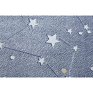 Gefosin Luminous Area Rug Glow in The Dark for Bedroom Living Room, Unique Soft Washable Modern Indoor Rugs for Children Dorm Home Decor, Blue Galaxy 6.6x6.6 Feet