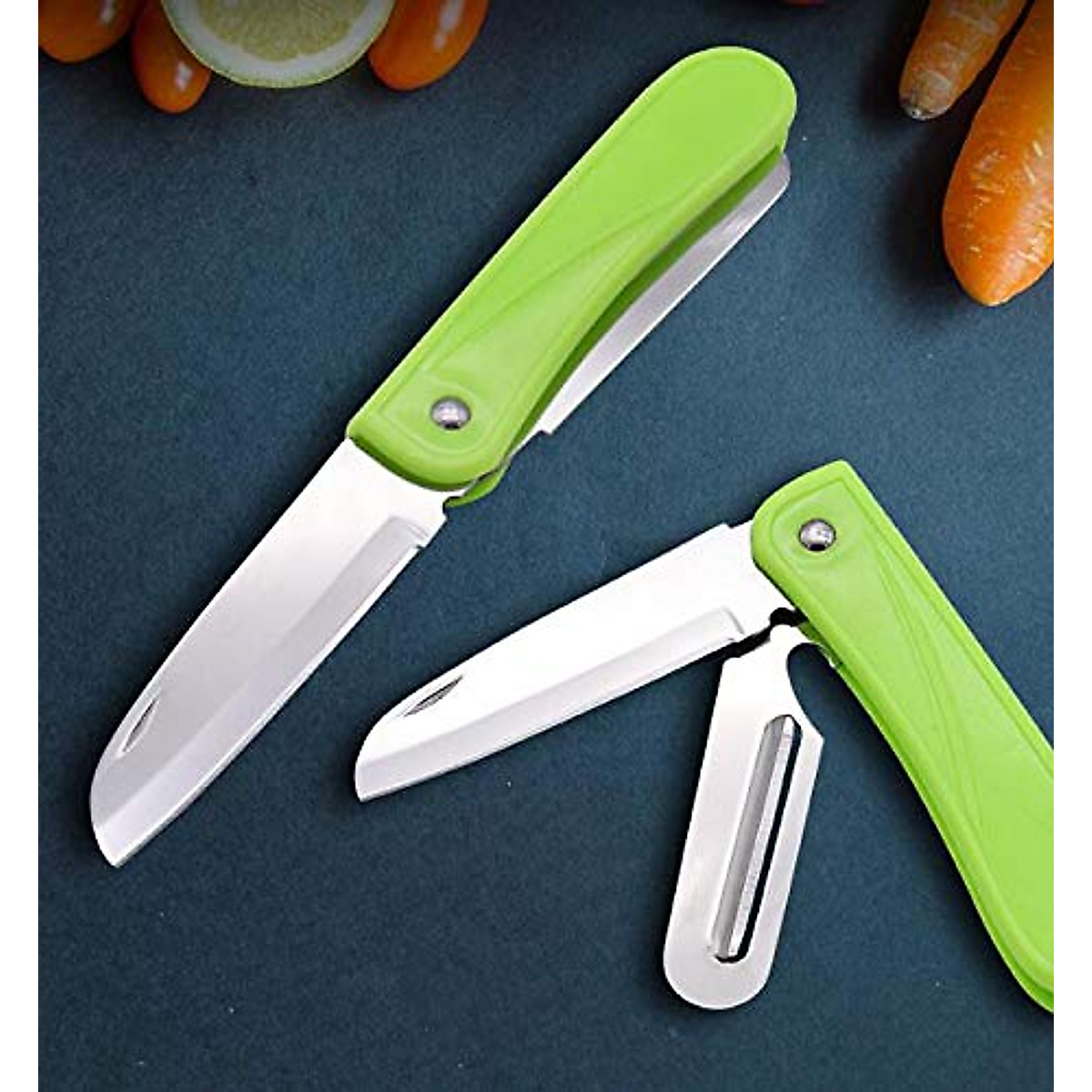 WOIWO 1PCS Stainless Steel Fruit Knife Portable Mini Household Fruit Knife Multi-purpose Folding Fruit Knife