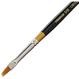 KINGART Original Gold 9120-1/8 Flat Rake Series Premium Golden Taklon Multimedia Artist Brushes