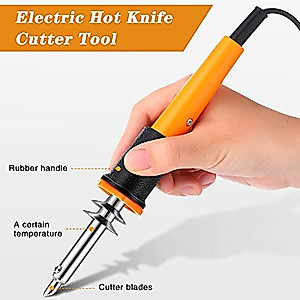 30 Pieces Electric Hot Knife Cutter Tools Multipurpose Stencil Cutter Wood Burning Tool for Cutting Carving Soft Thin Foam Cloth Cutter
