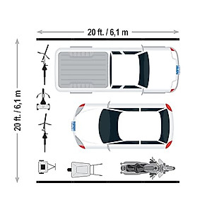 ARROW CPH202007, 20x20, Eggshell Carports, 20' x 20'