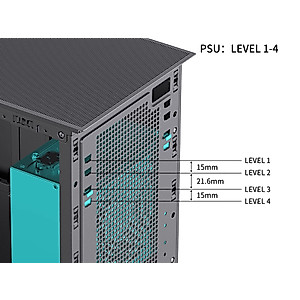 JONSBO D41 MESH SC Black ATX Computer Case with Screen, ATX Motherboard PC Case Mid Tower/Support RTX 4090(335-400mm) GPU 360/280AIO,Power ATX/SFX: 100mm-220mm Multiple Tool-Free Design,Black