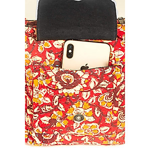 Women Purse Small Messenger Bag Travel Satchel Coin Wallet Everyday Crossbody Hobo Shoulder Casual Floral Quilted (Blue Green Floral)