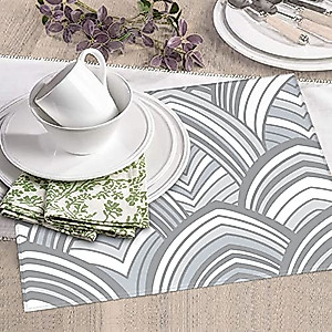 Grey pattern Printed Drying Mat For Kitchen Ultra Absorbent Microfiber Dishes Drainer Mats Non-Slip Silicone Quick Dry Pad - 18 X 16inch