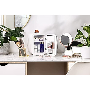 Subcold Pro4 Luxury Mini Fridge Cooler 4 Litre / 6 Cans AC & Exclusive USB ECO Power Option | Portable Small Refrigerator For The Office, Bedroom, Car, Travel, Skincare & Cosmetic (Gray)