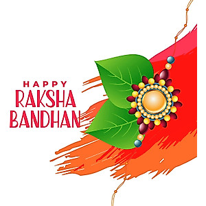 USA HOUSE Set of 1 Rakhi for Brother, Rakhi Bracelet Brother and Rudraksha Designing Rakhi, Raksha Bandhan Rakhi Gift, Wrist Bands for Loving Sibling/ Brother Sister, Father, & Friends, multicolored