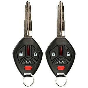 2 New Key Keyless Entry Remote Fob for 2007-2012 Mitsubishi Galant Eclipse (OUCG8D620MA) Notch