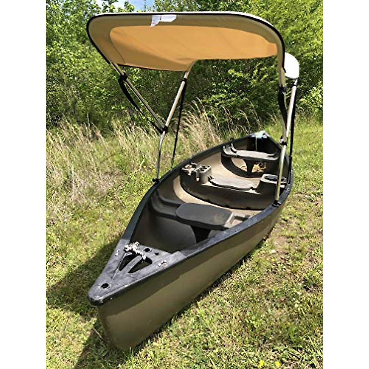 Beige 2' by 6' Canoe/Kayak Sun Shade/Canopy by Cypress Rowe Outfitters