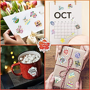480 Pieces Inspirational Quote Daily Planner Stickers for Women Journaling Calendar Scrapbook Stickers Aesthetic 24 Sheets Motivational Waterproof Stickers for Kids Teachers Water Bottle Laptop