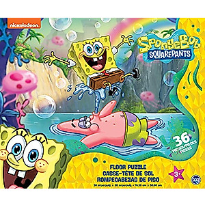 Spongebob Squarepants - Kids Floor Puzzle. Educational Gifts for Boys and Girls. Colorful Pieces Fit Together Perfectly. Great Birthday Gift for Boys, and Girls