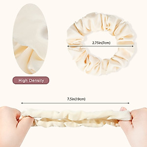 Lolalet Hair Scrunchies Satin Scrunchies for Women, Soft Hair Ties Scrunchy Cute Ponytail Holder Hair Accessories with Elastic Hair Bands for Girls Thick Thin Curly Hair -8 Pack, Style A