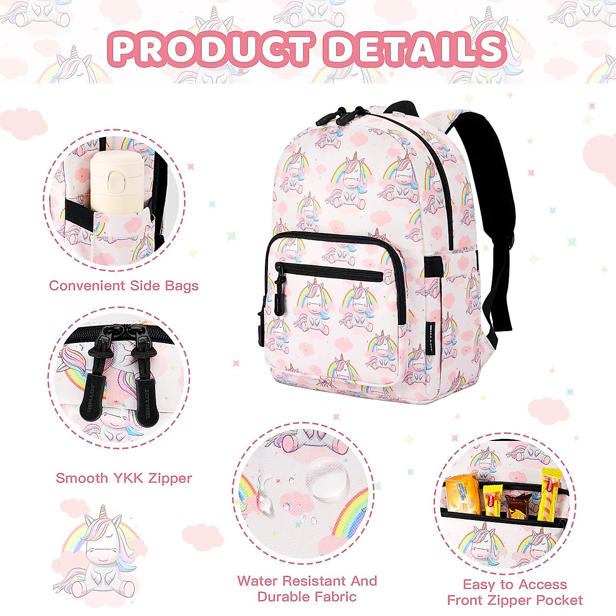 JOYHILL Travel Laptop Backpack, College School Business Backpacks Waterproof Computer Bag for Boys Men fit 15.6 Inch Notebook